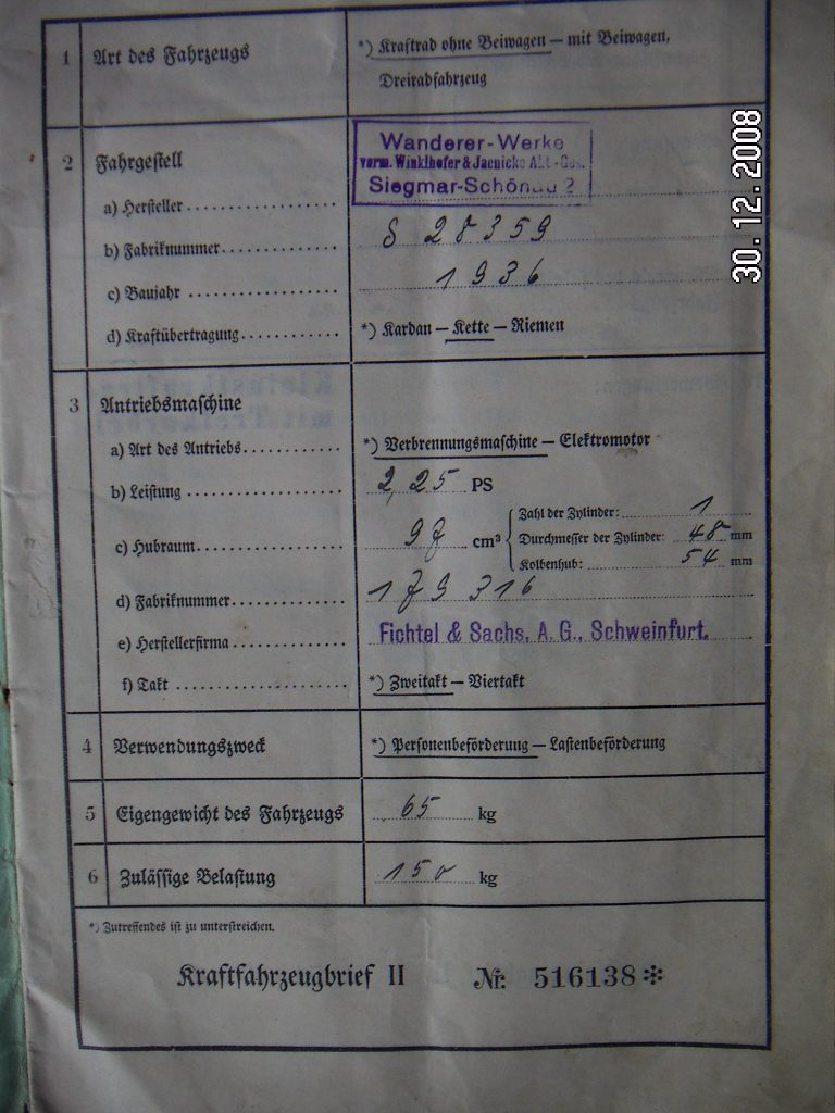 Wanderer SP 1 – Oldtimerfreunde Spelle